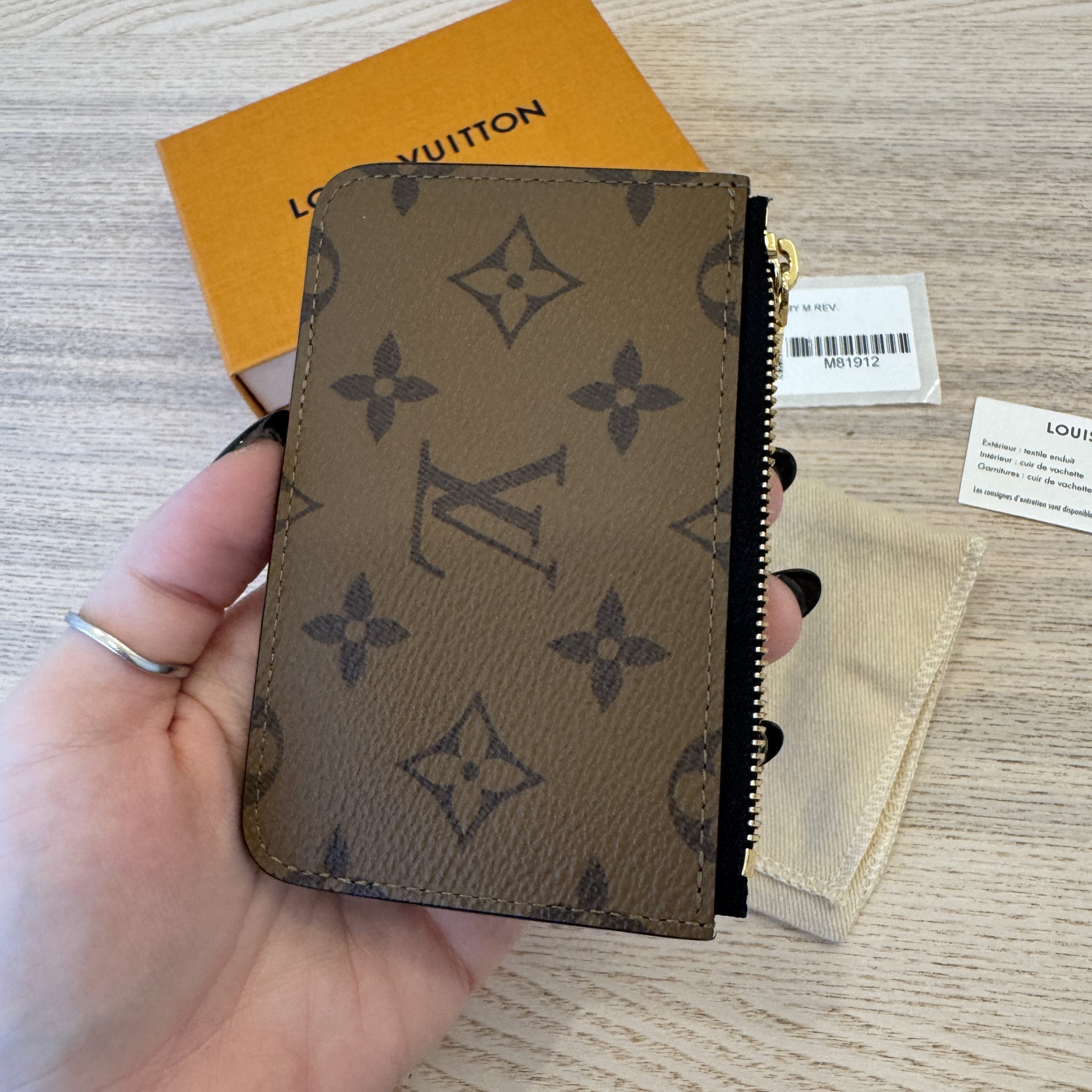 Louis Vuitton Monogram Reverse Romy Card Holder